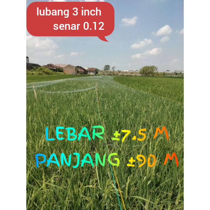 jaring sawah lebar ±7.5 meter panjang ±90 meter jaring padi jaring ...