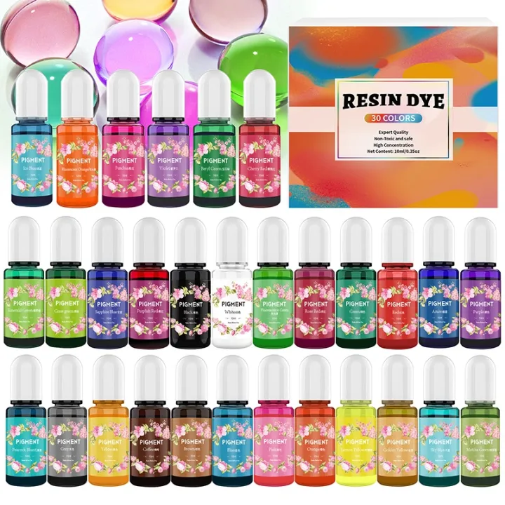 Epoxy Resin Pigment Set Liquid Coloring Agent Candle Dye Pigment DIY UV ...