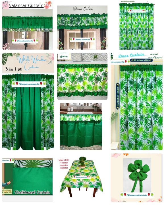 glamour matchy matchy all emerald green curtain/ home decor curtain ...