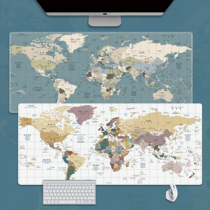 China World Map Kids Learning Desk Pad Topographic Map Desk Desk Mat ...