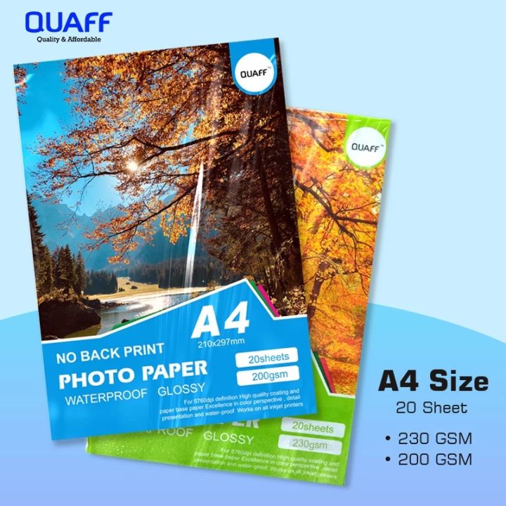 CMs Photopaper No back Printing A4 (20 sheets) 200/230gsm | Lazada PH