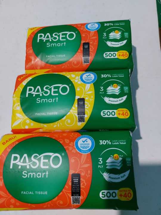 tissue Paseo smart 500+40 3 pak | Lazada Indonesia