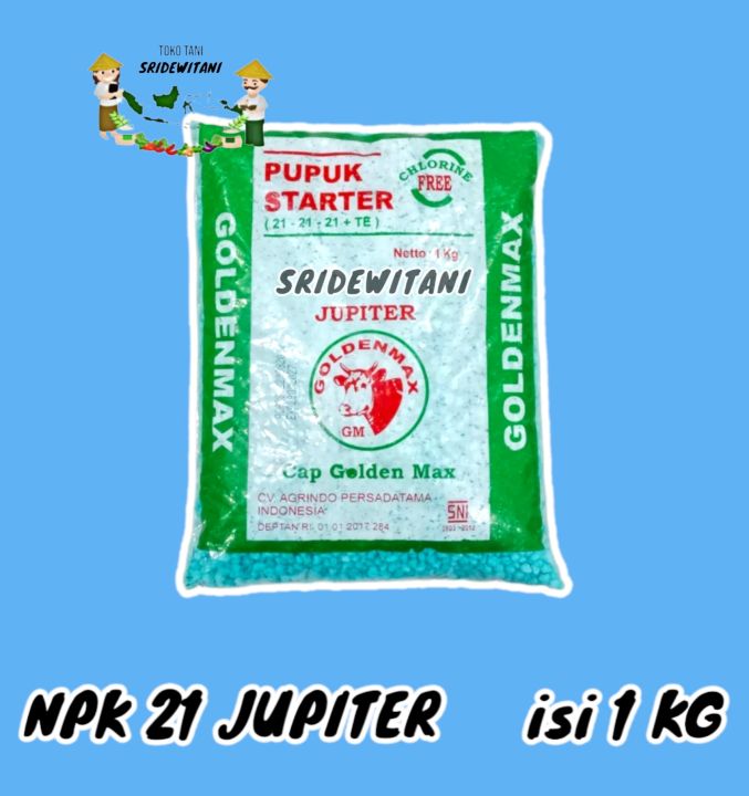 Pupuk NPK JUPITER 21 21 21 + TE Isi 1 KG KEMASAN PABRIK | Lazada Indonesia