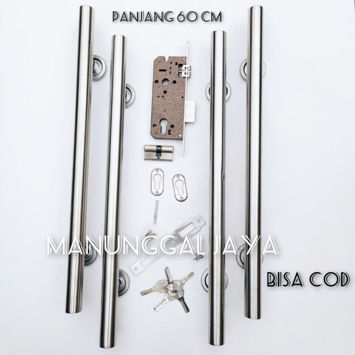 Handle Pintu Rumah 60 cm pintu dua set lengkap rumah minimalis | Lazada ...