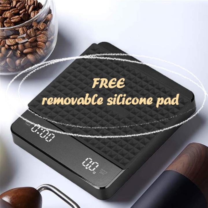 3KG/0.1G Premium Coffee Espresso USB Kitchen Scale Coffee Scale Baking Digital Weighing Timer ...