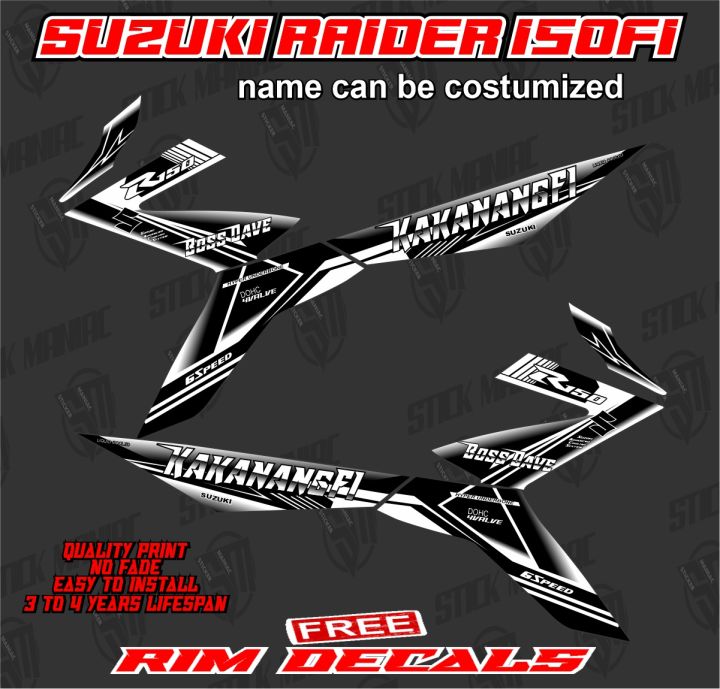 Suzuki Raider 150FI decals stickers, laminated | Lazada PH