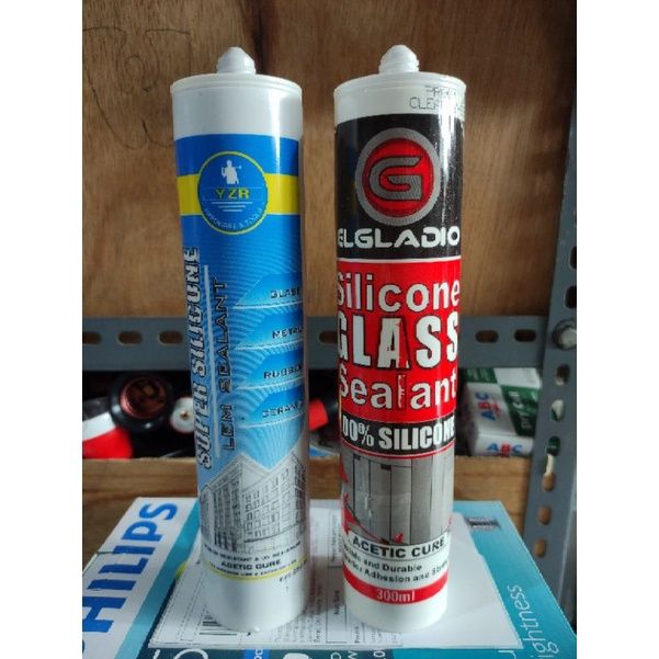 Obral Lem Silicone CLEAR HITAM PUTIH Botol 300ml Silikon Botol Lem Kaca ...