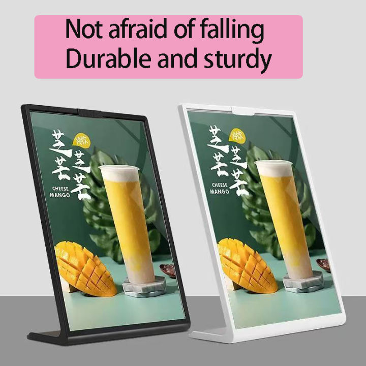 Acrylic panel menu display rack A4 A5 A6, L-shaped vertical table card ...
