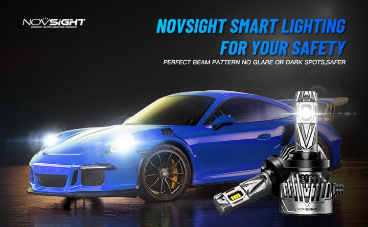 Newest Novsight N95 LED Car Headlight Bulb 9005/HB3 9006/HB4 9012/HIR2 ...