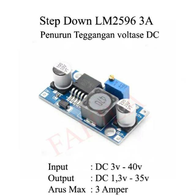 LM2596S LM2596 DC-DC 3-40V ADJUSTABLE STEP DOWN Buck Converter Modul Power Supply LM 2596 ...