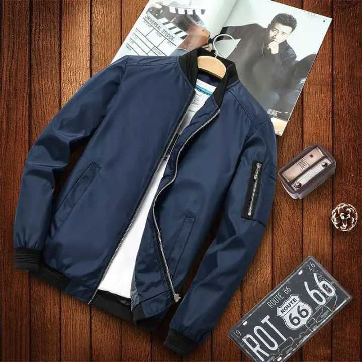 JAKET BOMBER PRIA / JAKET CASUAL SIMPLE WATERPROOF TEBAL DAN HANGAT ...