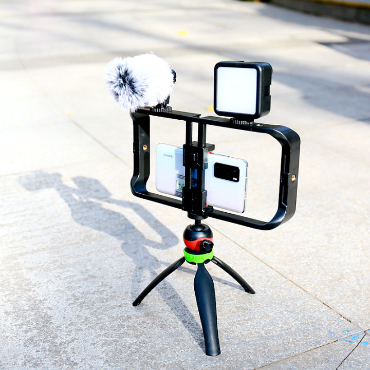 SANYK 5-in-1 Phone Cage Stabilizer Gimbals With Microphone And Led Fill ...