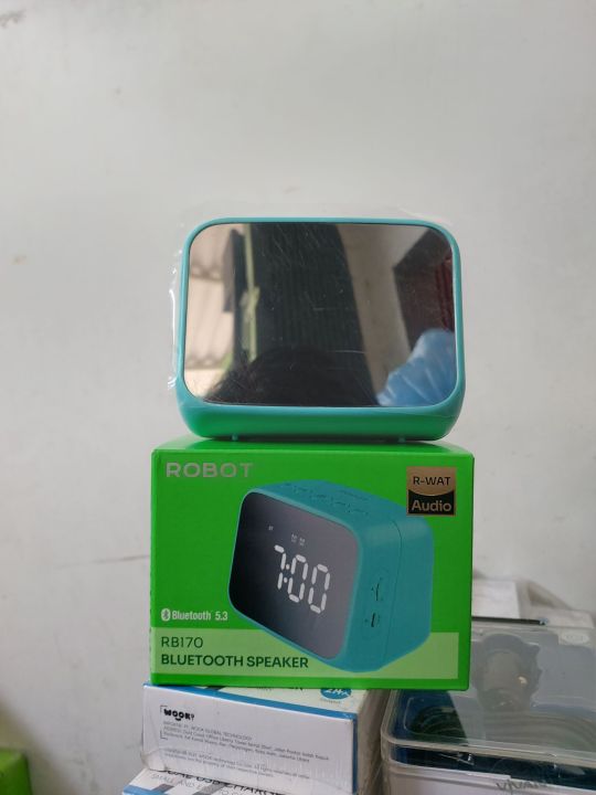 Speaker ROBOT RB170 ⚡ spk wireless 5.3 double alarm clock led large ...
