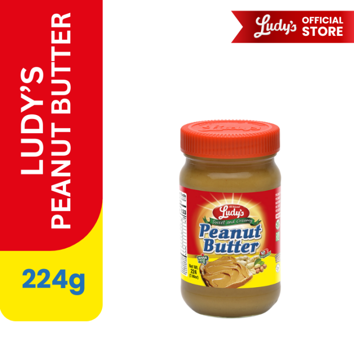 Ludy S Peanut Butter 224g Glass Bottle All Natural No Extenders