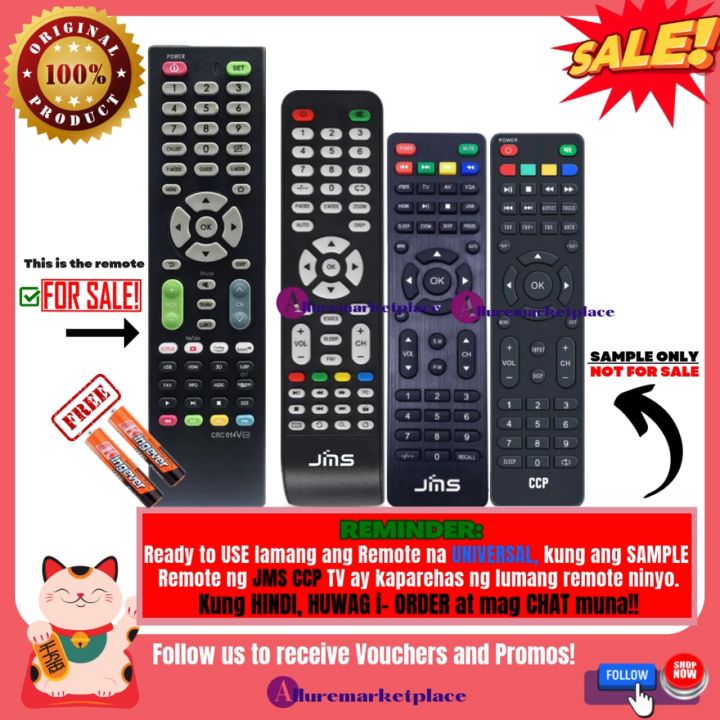 CCP LED TV Remote JMS Smart LED TV Remote Universal Ready to use for ...