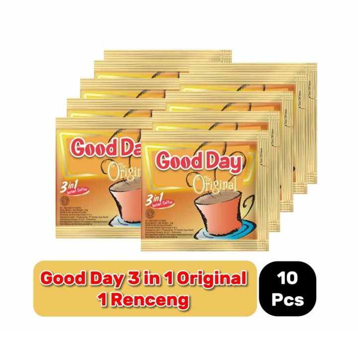 Minuman Kopi Bubuk Instan Good Day Original 1 Renceng (10 pcs) | Lazada ...