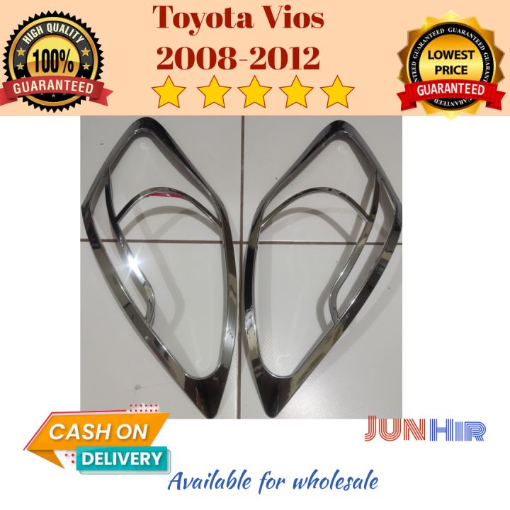 Toyota Vios 2008 2009 2010 2011 2012 2013 Gen 2 Batman Headlight Head Light Cover Chrome | Lazada PH