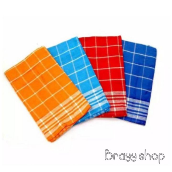 lap piring warna / kain serbet warna / kain lap dapur serbaguna 12 pcs ...