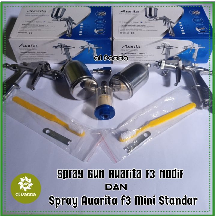 spray gun full set Auarita f3 Mini Standar dan modif Nozzle 0.5 |0.8 ...