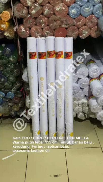 ( per 1 roll ) Kain furing ERO ERRO HERO KATUN GOLDEN MELLA SARI WARNA ...