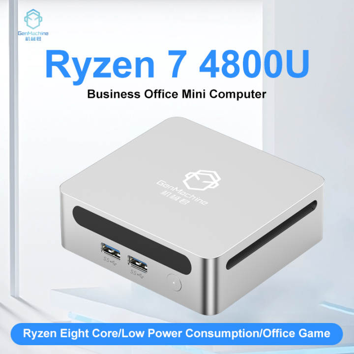 GenMachine New AMD Ryzen 7 4800U 8G+256G Windows 11 MINI PC DDR4 WIFI6 ...