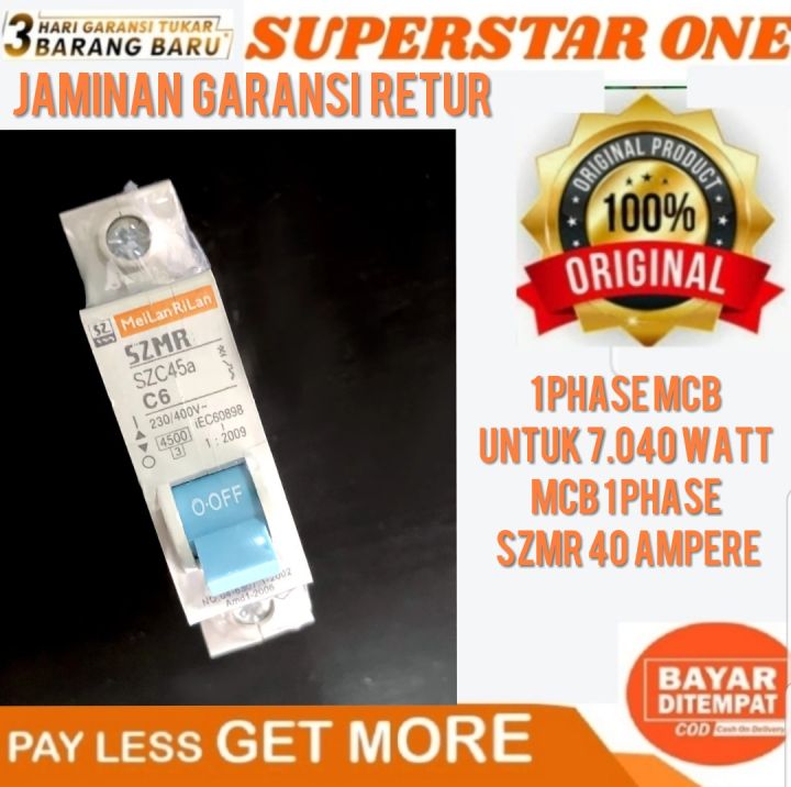 1 phase mcb untuk daya 7.040 watt mcb 1 phase 32 ampere | Lazada Indonesia