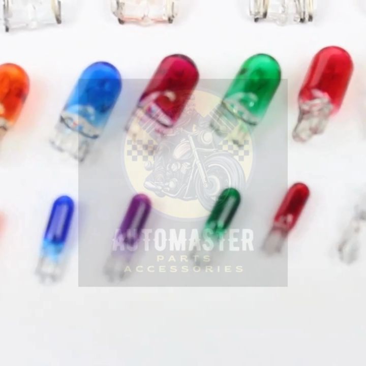AUTOMASTER MOTORCYCLE PEANUT BULB 5PCS T5 12V 1.2W UNIVERSAL motorcycle ...