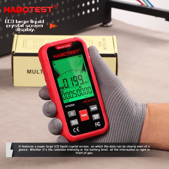 【Dari Jakarta】HABOTEST HT628 Detektor Radiasi Elektromagnetik Memuatkan ...