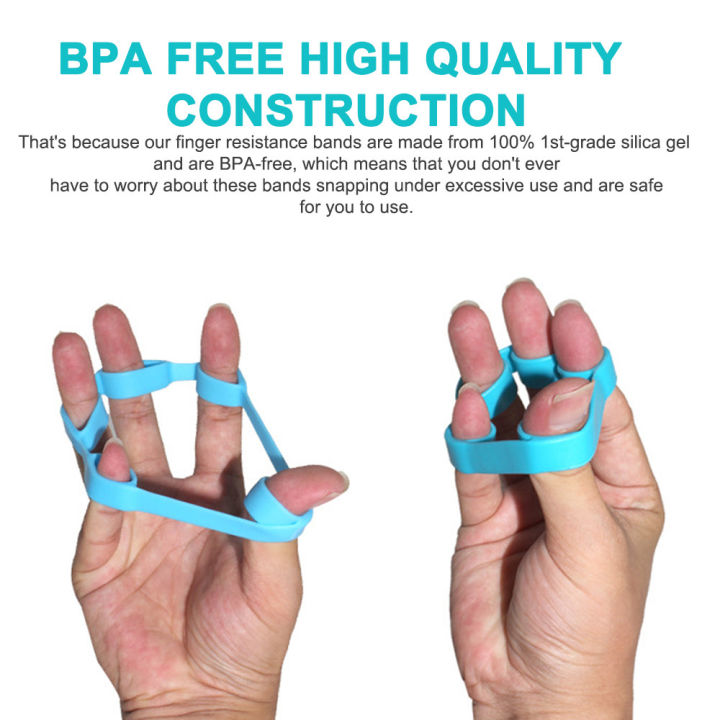 Silicone Finger Gripper Exerciser Hand Grip Strengthener Wrist ...