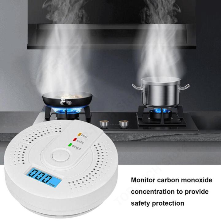 Digital Carbon Monoxide Detector with LED Indicator Battery Powered ...