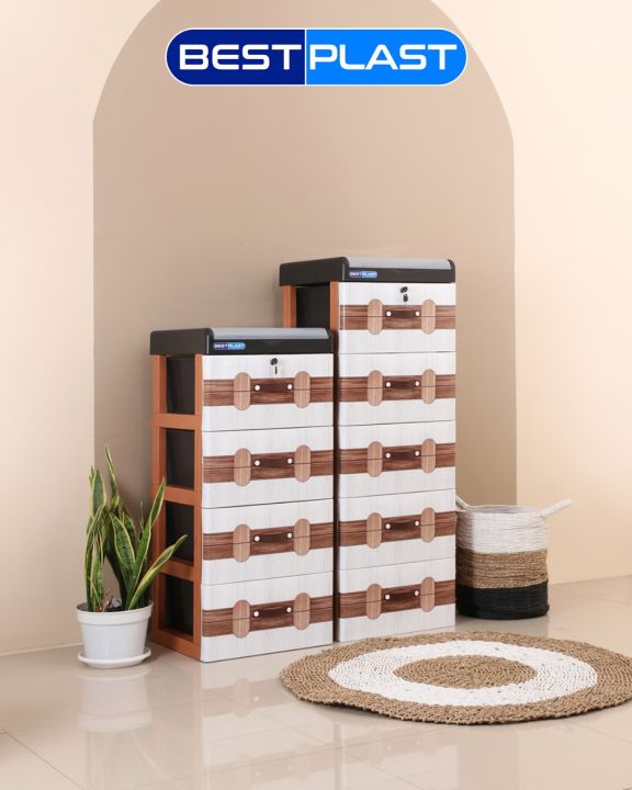Bestplast Drawer Cabinet / Lemari Laci Susun 4 & 5 | Lazada Indonesia