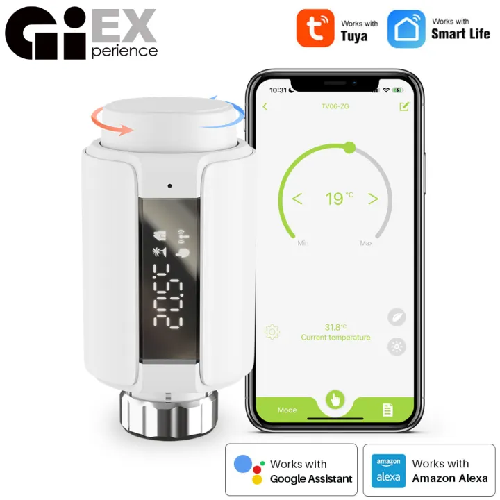 WIFI & Zigbee Thermostatic Radiator Valve Smart Radiator Actuator TRV ...
