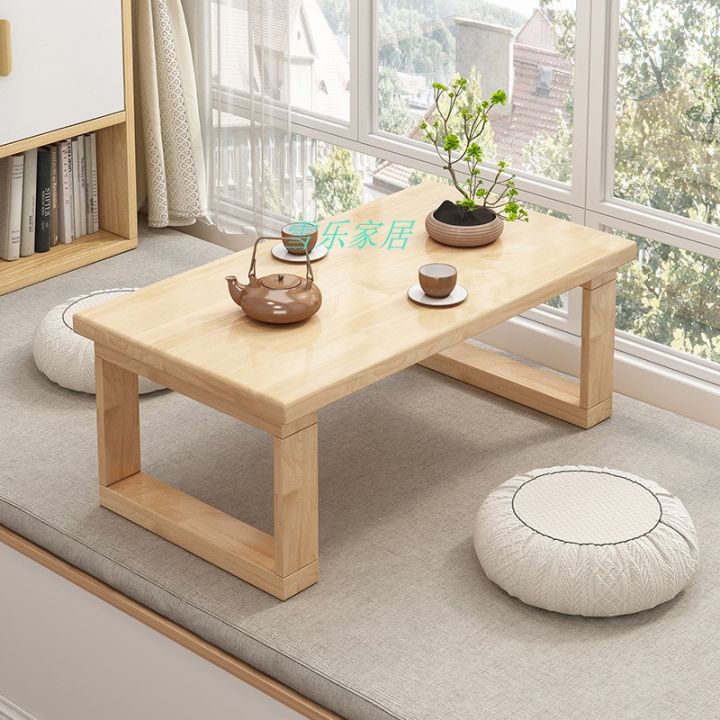 Japanese Style Low Table Pine Wood Tatami Small Tea Table Bay Window ...