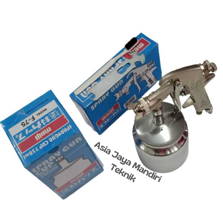 SPRAY GUN MEIJI F75 TABUNG BAWAH 750CC / GUN CAT SEMPROT F75 TABUNG ...