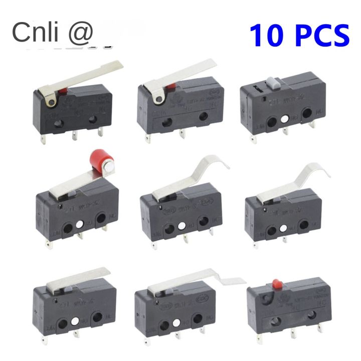 10 PCS Micro Switch 2/3Pin NO/NC Mini Limit Switch 5A 250VAC KW11-3Z ...