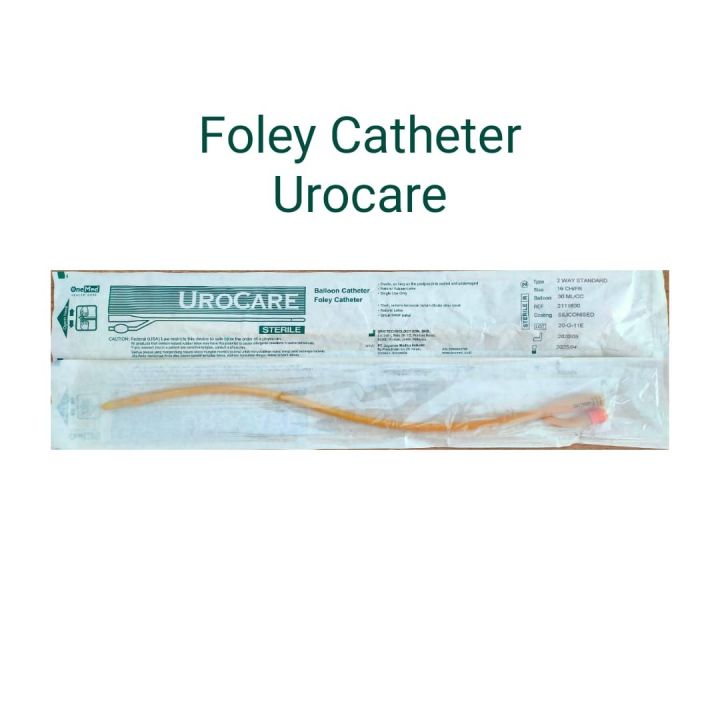 Foley Catheter Selang Kateter Urine Urocare Size 14 16 18 | Lazada ...