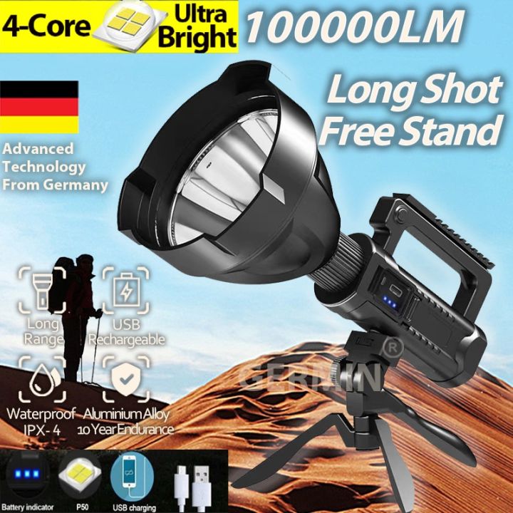 TORCH LIGHT FLASH LIGHT SOURCE 10000 FREE STAND | Lazada