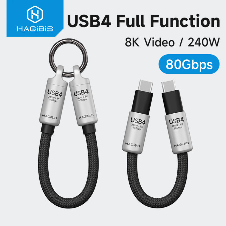 Hagibis สายคล้องโทรศัพท์เคลื่อนที่แบบพกพา USB4ยูเอสบีสายเคเบิลข้อมูล ...