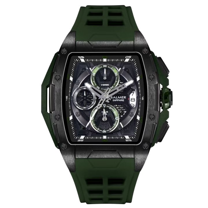 Original 100% Jam Tangan Pria BALMER B.8817M Sillicone Stainless Steel ...