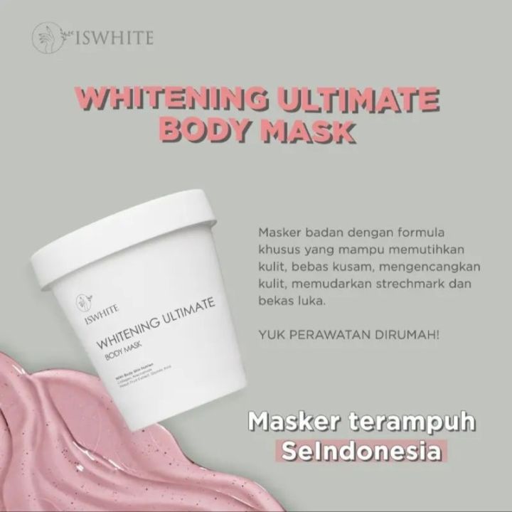 ISWHITE Masker Badan Body Mask Whitening Ultimate | Lazada Indonesia