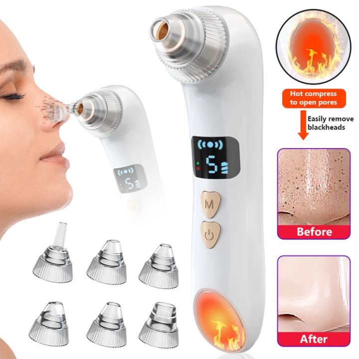 Visual and Heating Blackhead Remover Vacuum Pore Cleaner Electric ...