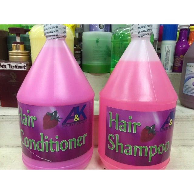 Hair shampoo 1 gallon hair conditioner 1 gallon strawberry salon spa ...