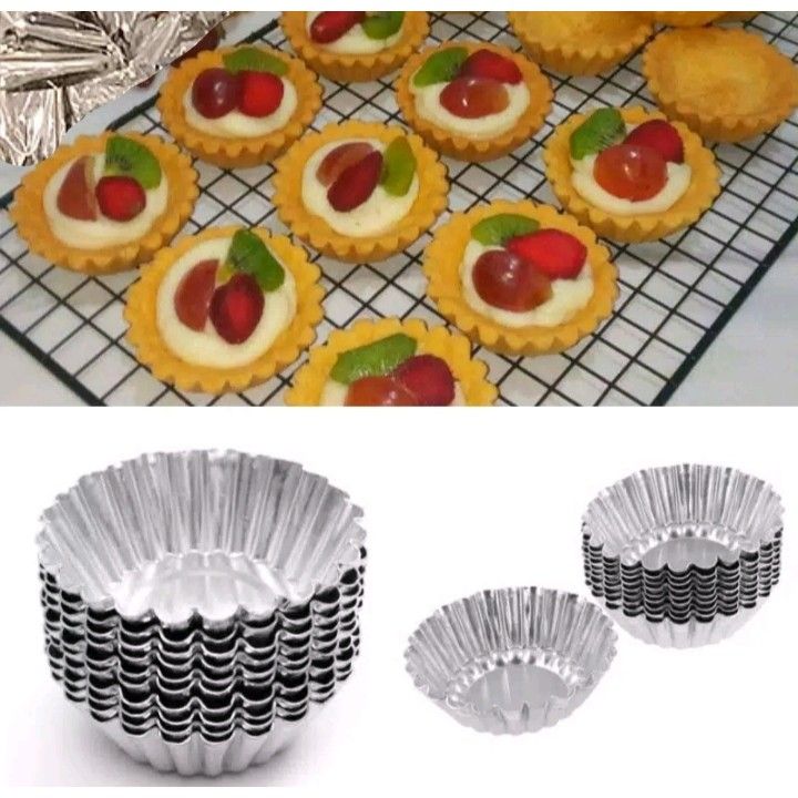 Cetakan Pie Kue Sus Mini Cetakan Kue Pie Susu(1 set 20pcs) | Lazada ...