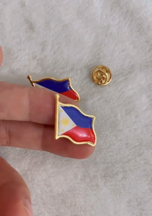 1/3pcs national flag metal badge brooch Philippine national flag badge ...