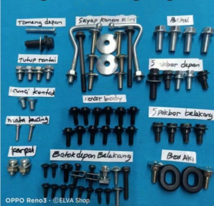 baut ori lengkap baut Honda Astrea Grand Impressa legenda full set ori ...