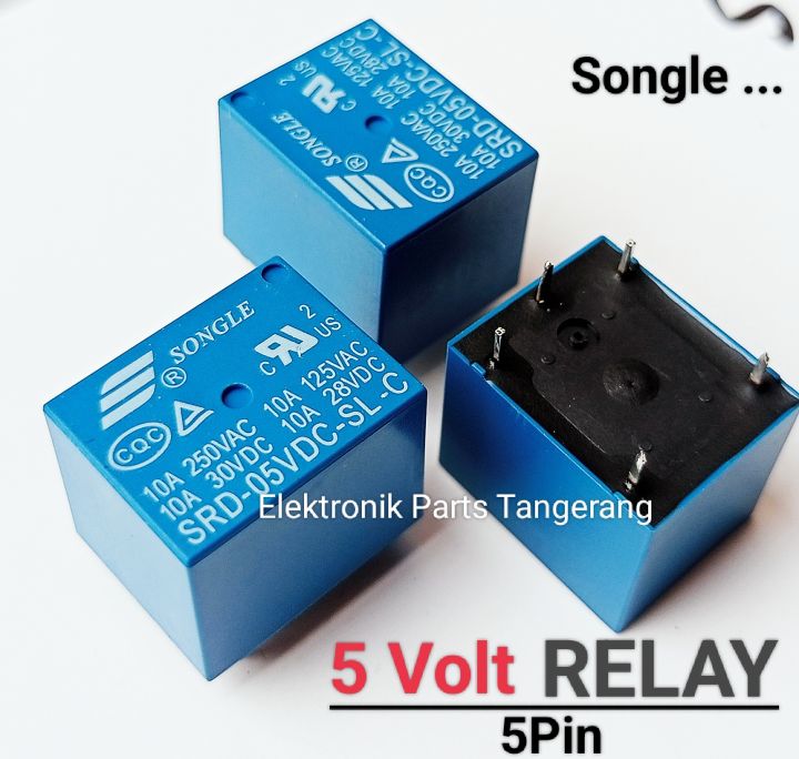 RELAY SONGLE 5 VOLT 5 PIN RELAY 5VOLT 5PIN RELAY SONGLE 5V 5 KAKI RELAY 5V 5 KAKI RELAY 5V 5PIN ...