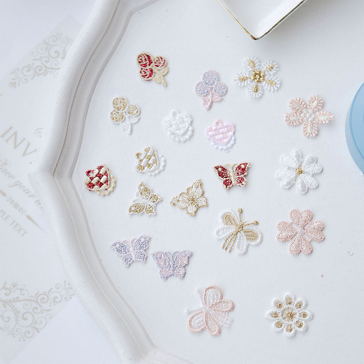 Gold Thread Water Soluble Embroidery Lace Fabric Patches for Clothing ...