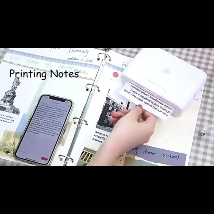 (PM-04S) Phomemo เครื่องปริ้นพกพาไร้หมึก ไร้สาย 304 dpi ปริ้นสติกเกอร์ ...