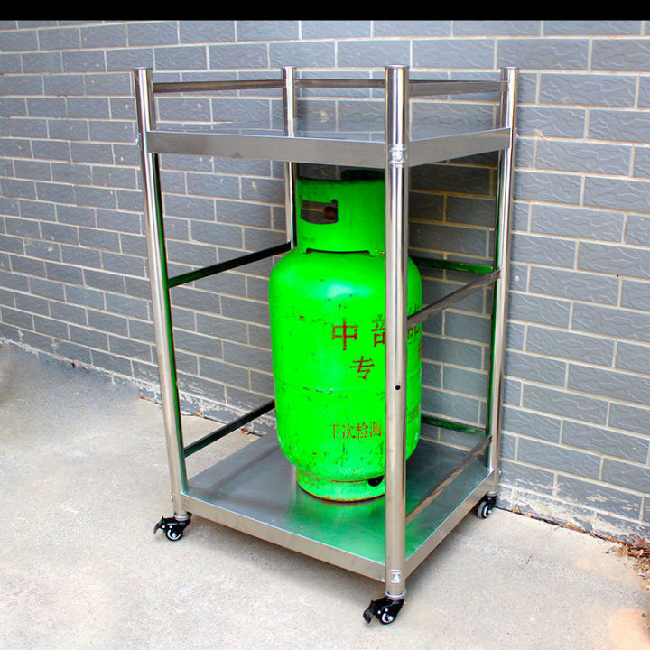 Stainless Steel Kitchen Storage Rack Two Layers 100 High Guardrail ...