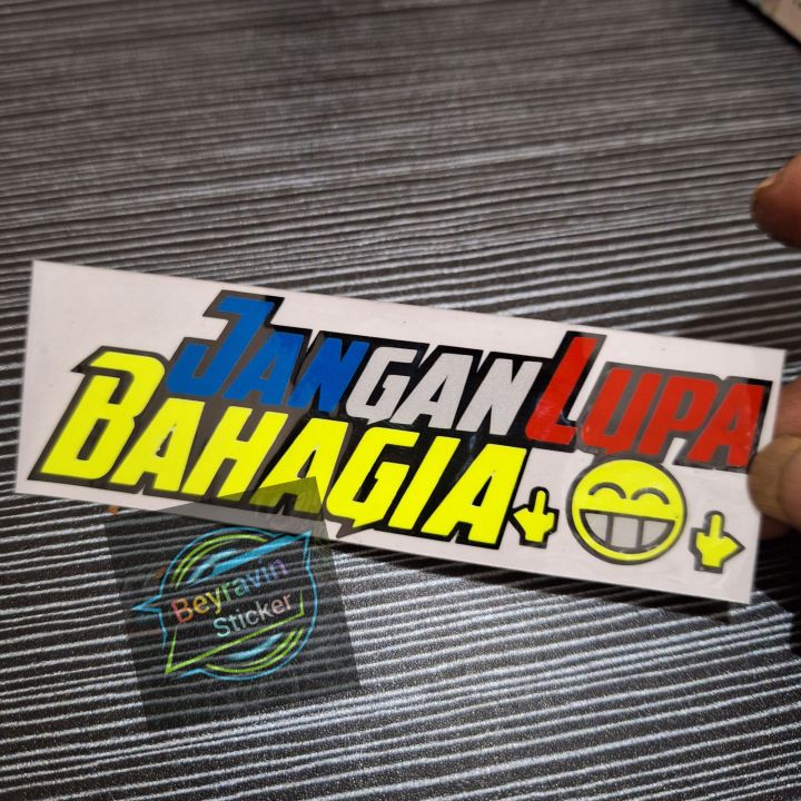 STICKER JANGAN LUPA BAHAGIA CUTTING | Lazada Indonesia